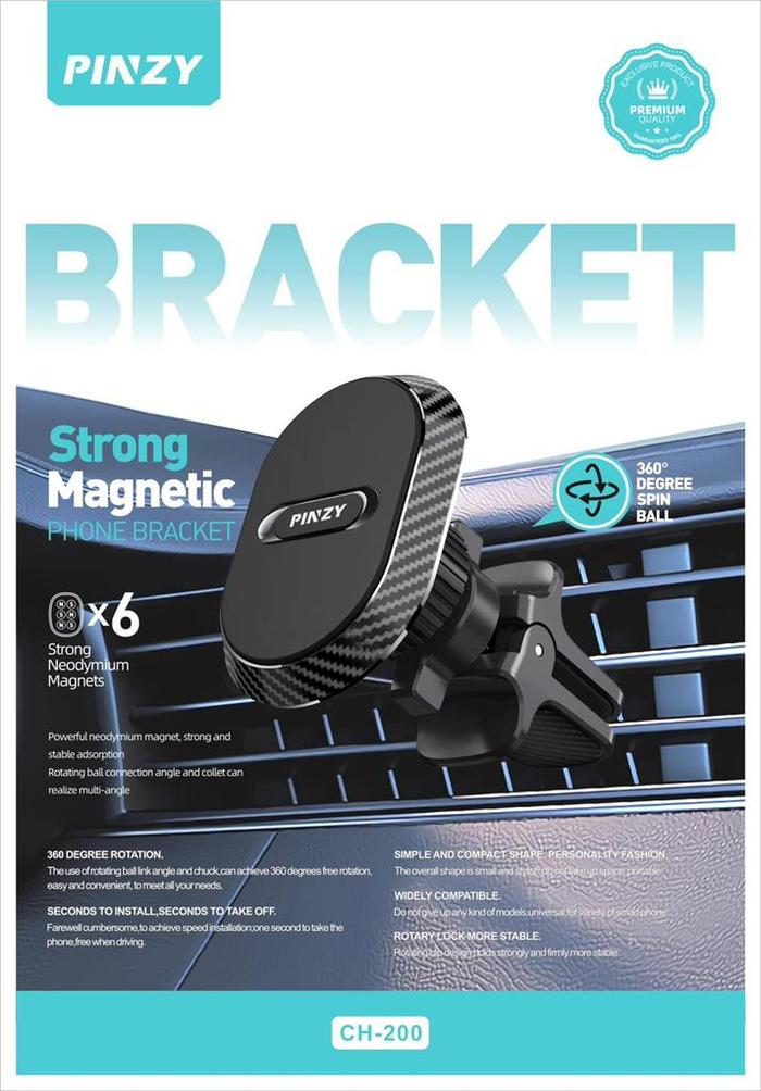 Promo PINZY CH-200 Air Vent Car Holder AC Magnetic Phone Bracket Holder ...