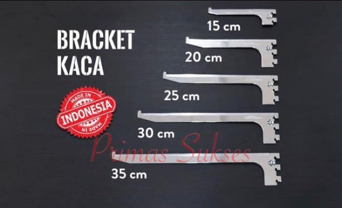 Jual Daun Bracket Kaca 40 cm Penyangga Display Ambalan Kaca - Kota ...