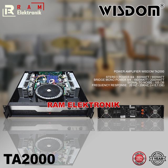 Jual Power Amplifier WISDOM TA2000 / TA-2000 Class H 2 Channel Original ...