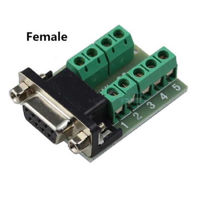 Jual RS232 D-SUB DB9 Female Adapter To Terminal Connector Signal Module - Kota Tangerang Selatan ...