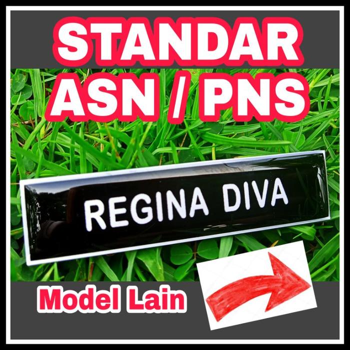Jual Name Tag Papan Nama Dada Standar PNS / ASN - Bahan Resin ...