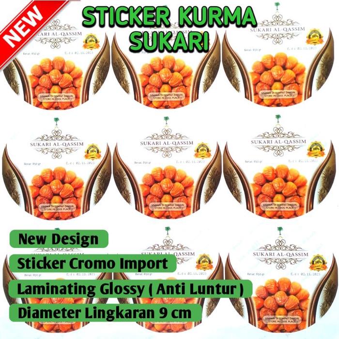 Jual Sticker Cutting + Laminating Kurma Sukari / Sticker Label Kurma ...