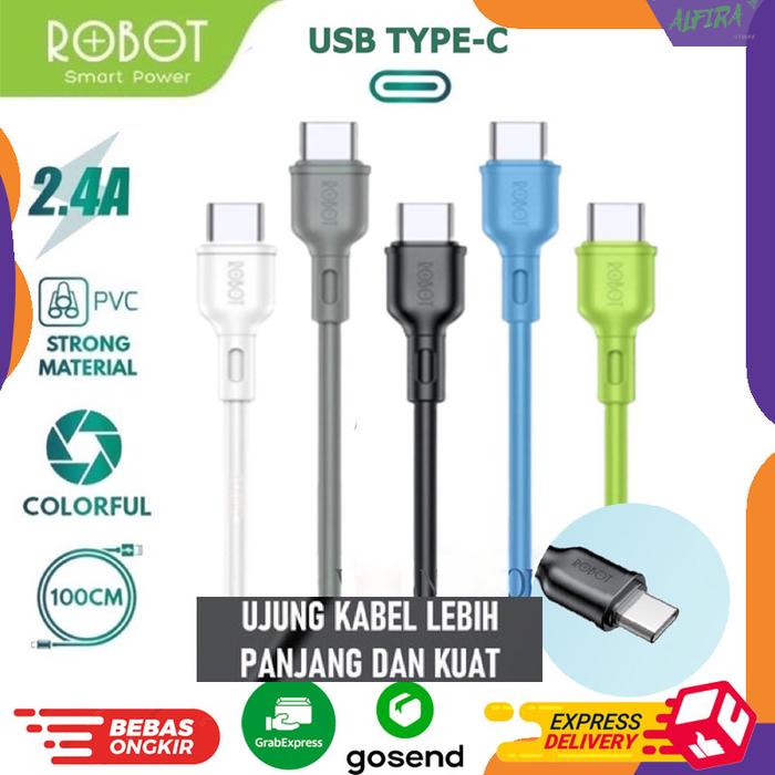 Jual Robot Kabel Data Type C RBC100S Fast Charging 2.4A 1M Garansi ...