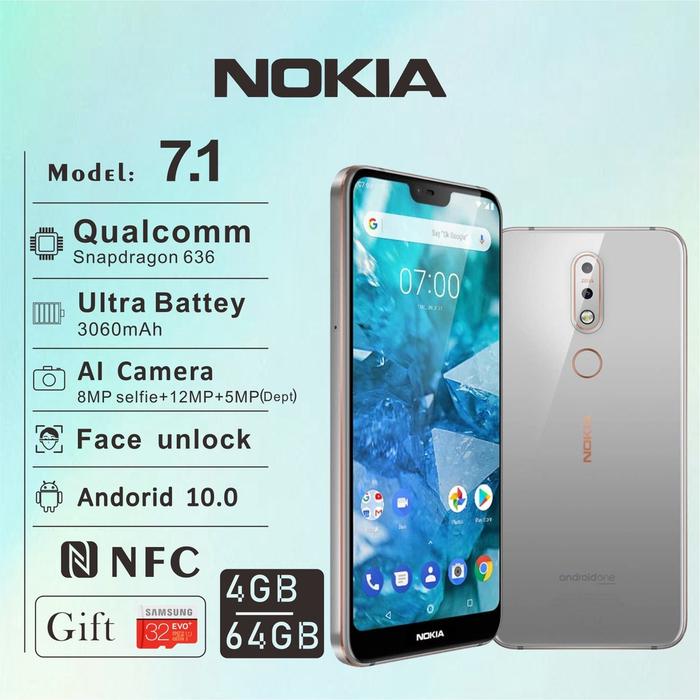Jual Nokia7.1 NFC Garansi4G+64G hp 13MP+12MP+5MP AI camera hp nokia android - Jakarta Barat ...