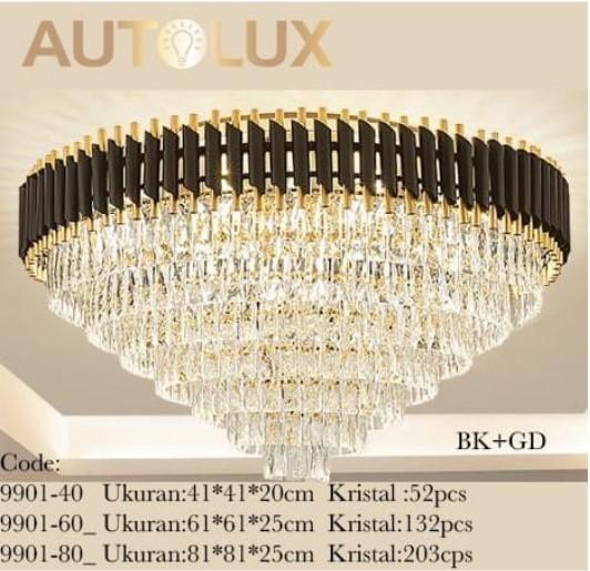 Jual LAMPU GANTUNG HIAS KRISTAL MODERN KRISTAL BODY BLACK+GOLD - 9901 ...