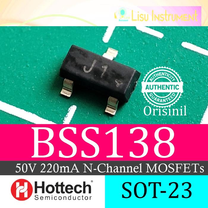 Jual BSS138 J1 50V 220mA N-Channel MOSFET SOT-23 Hottech Original ...