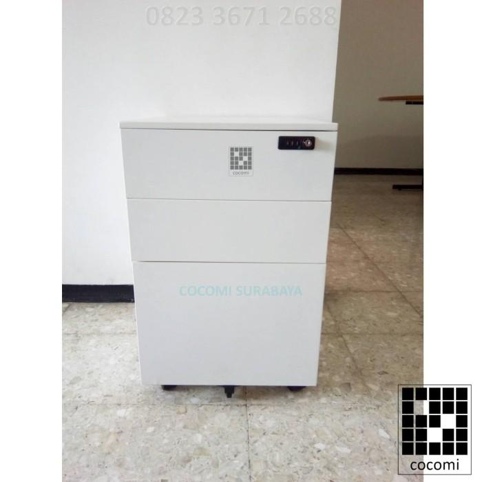 Jual Laci Besi Sorong Dorong Drawer Roda Metal Arsip Kantor Putih ...