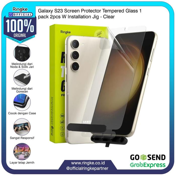 Promo Ringke Galaxy S23 Screen Protector Tempered Glass 1 pack Instal ...