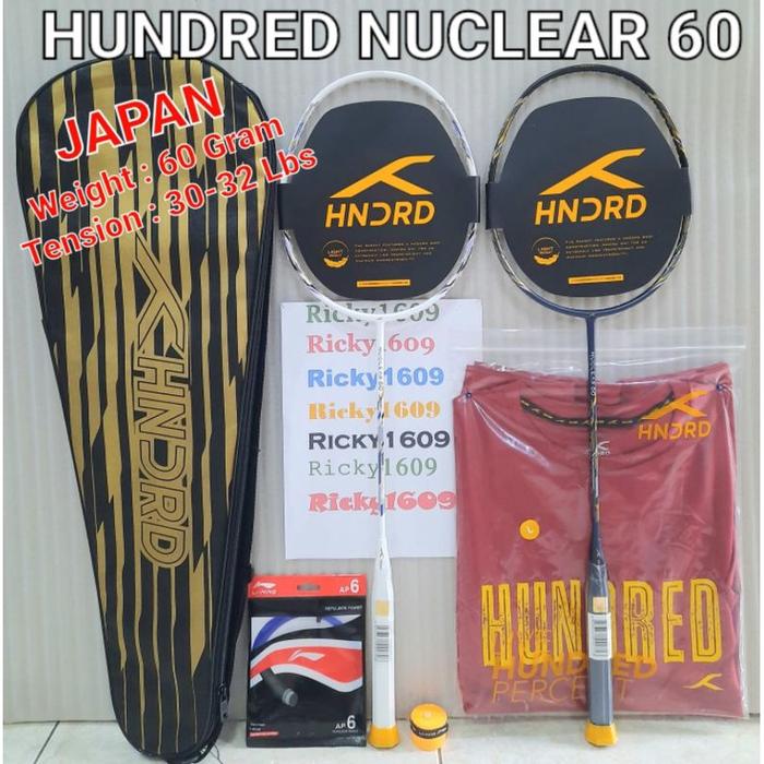 Jual RAKET BADMINTON HUNDRED NUCLEAR 60 - NANO POWER - UNICARBON STRUCTURE - Kota Bekasi - Lucky ...