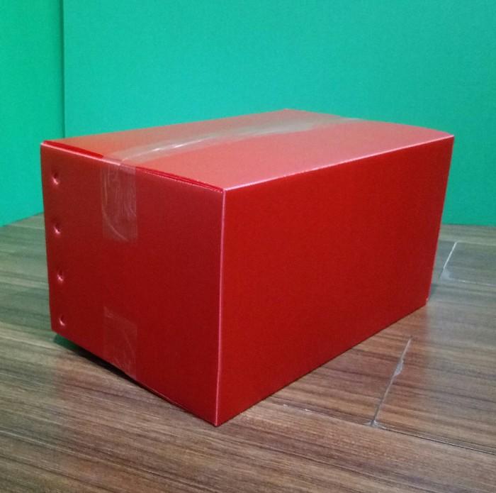 Jual kt kardus plastik impraboard box parcel ukuran 35x25x25 cm - Merah ...