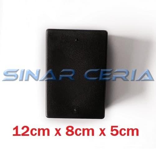 Jual kt box plastik / kotak plastik hitam 12 x 8 x 5 cm box casing ...