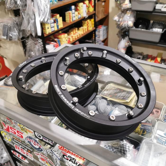 Jual Velg Tubeless Modular Ring 10 GScooter Black coating cnc Vespa ...
