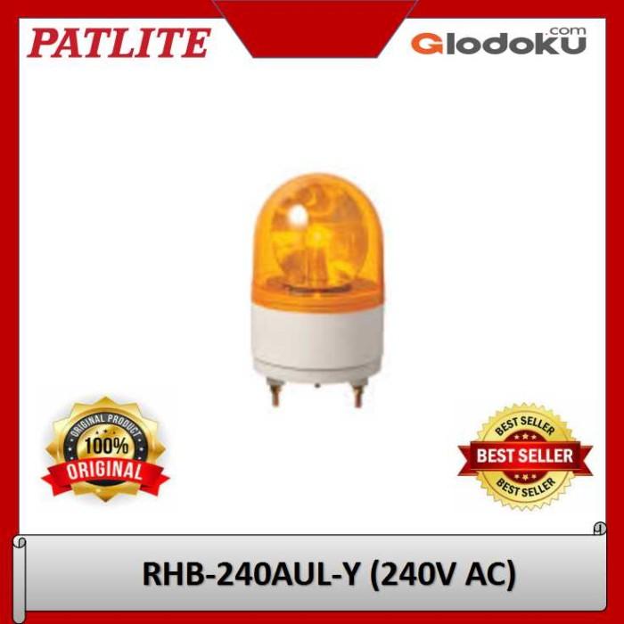 Jual PATLITE LAMP ROTATING RHB-240AUL-Y (240V AC) WITH BUZZER, AMBER ...