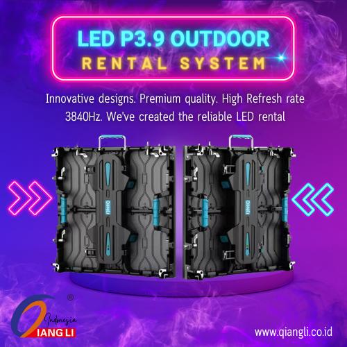 Jual QiangLi P3.9 Outdoor 3840Hz LED Videotron Rental Cabinet System 1 ...