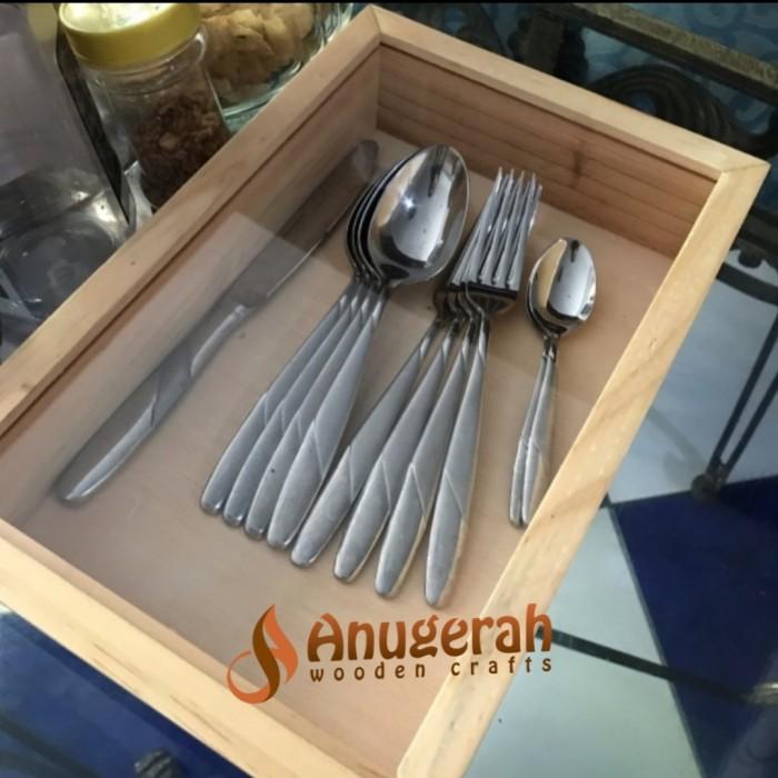 Jual Wooden Sliding Acrylic Box 30x40cm Kotak Kayu Sliding Akrilik ...