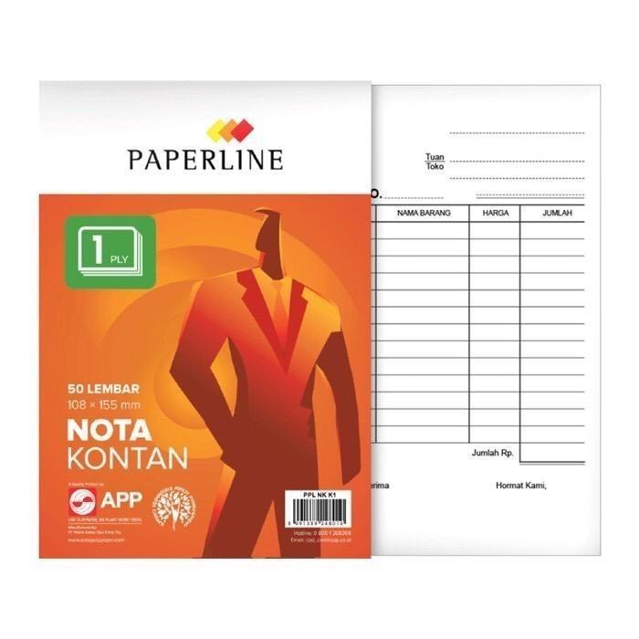 Jual Buku Nota kontan Besar 1 Rangkap / 1 Ply HVS Merk Paperline (Isi ...