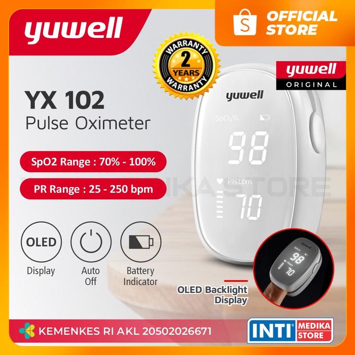 Jual YUWELL - Pulse Oxymeter YX102 Alat Saturasi Oksigen Pulse Oximeter - Kota Tangerang Selatan ...