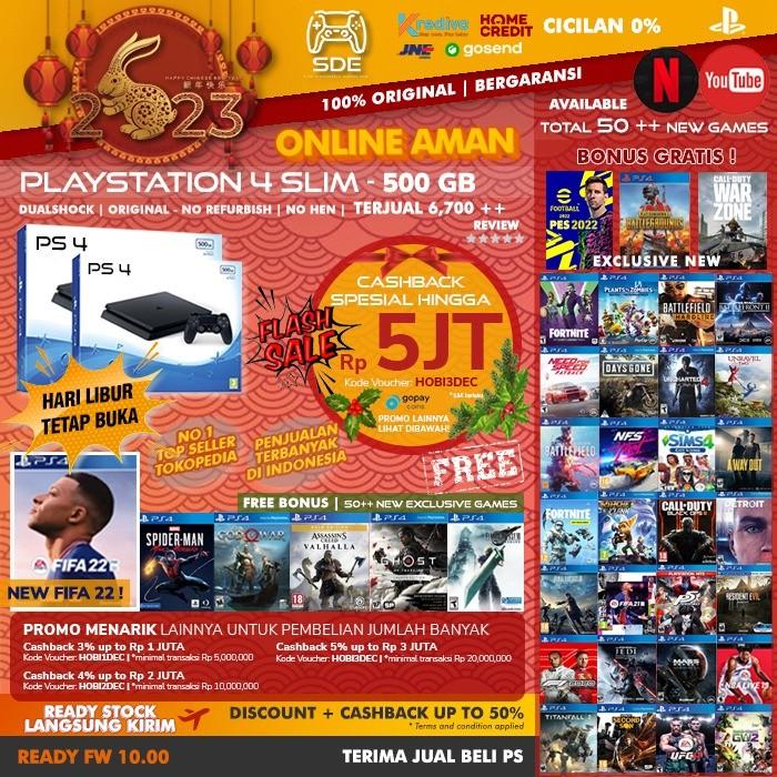 Jual (TT)PS4 slim 500gb Ori garansi/Playstation/PS 4 bukan fat/Pro game ...