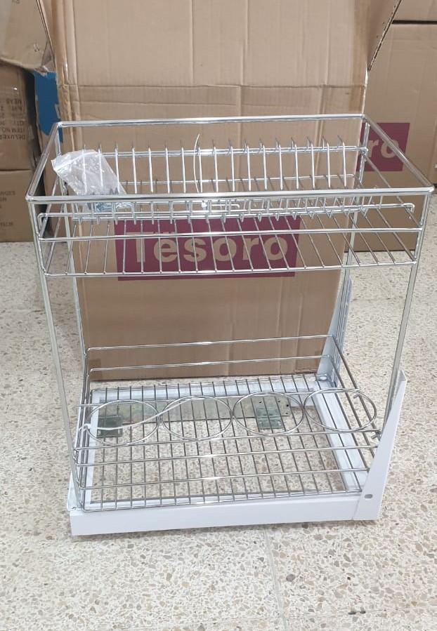 Jual Rak Piring Stainless 2 Susun Dalam Kitchen Set / Rak Piring Tarik ...