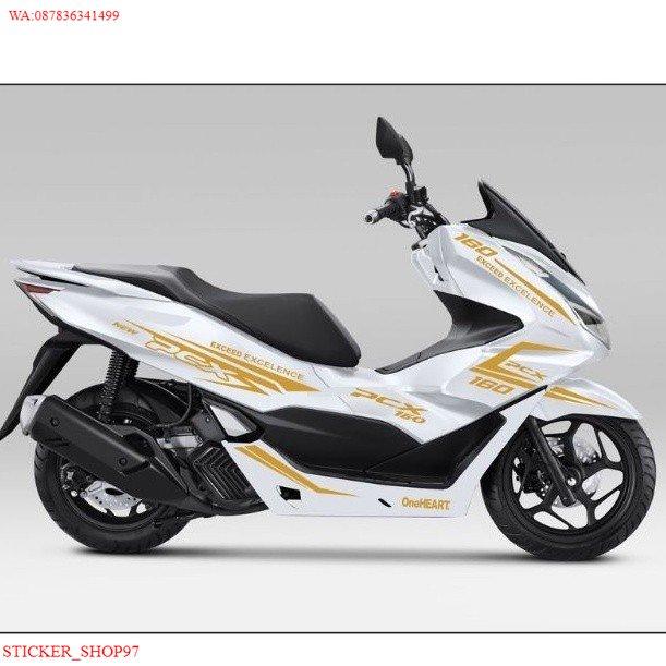 Jual Sticker Pcx 160 Cutting Sticker Honda Pcx 160 body Putih Sporty ...