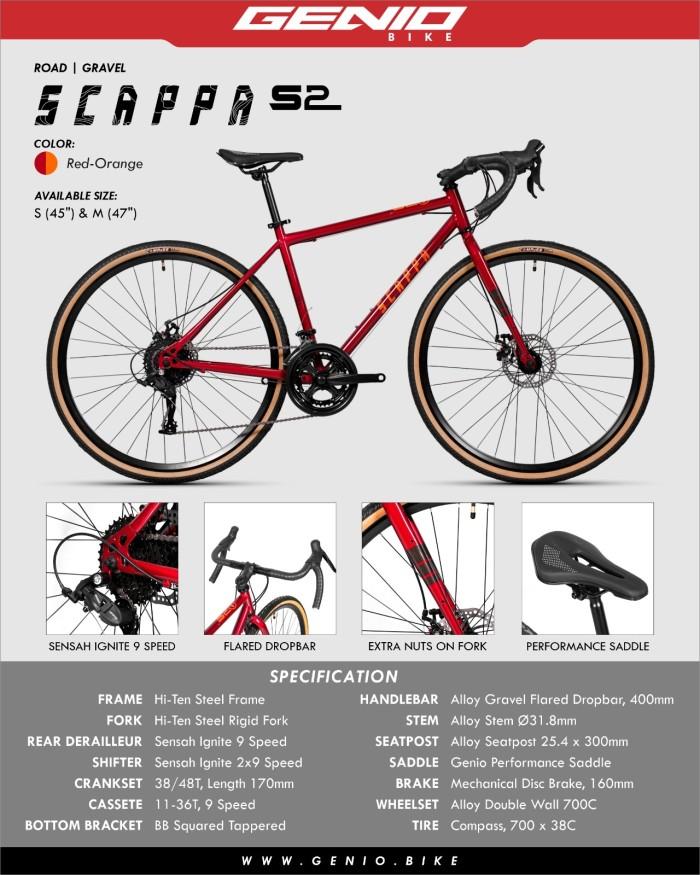 Jual Sepeda Gravel Bike GENIO SCAPPA S2 700CC 2023 - Hijau - Kota ...