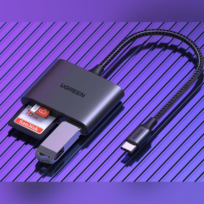Jual Card Reader 3 In 1 Usb Type C To Usb A 2.0/sd/tf Ugreen Converter ...