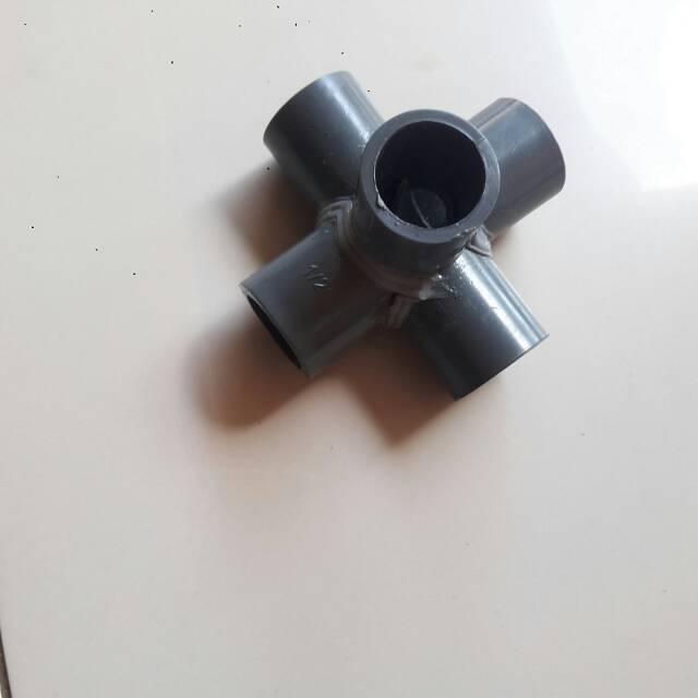 Jual Tee 5 way 1/2 inchi konektor pipa 5 arah fitting sambungan pipa ...