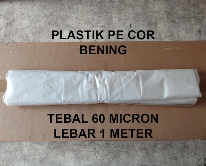 Jual Plastik Cor Bening PE Meteran Tebal 60 Micron Packing Kantong ...