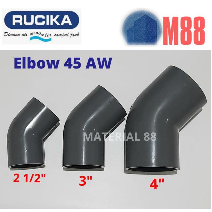 Jual Keni 45 derajat 3 inch AW RUCIKA Elbow Knee Knie Kni Pipa PVC ...