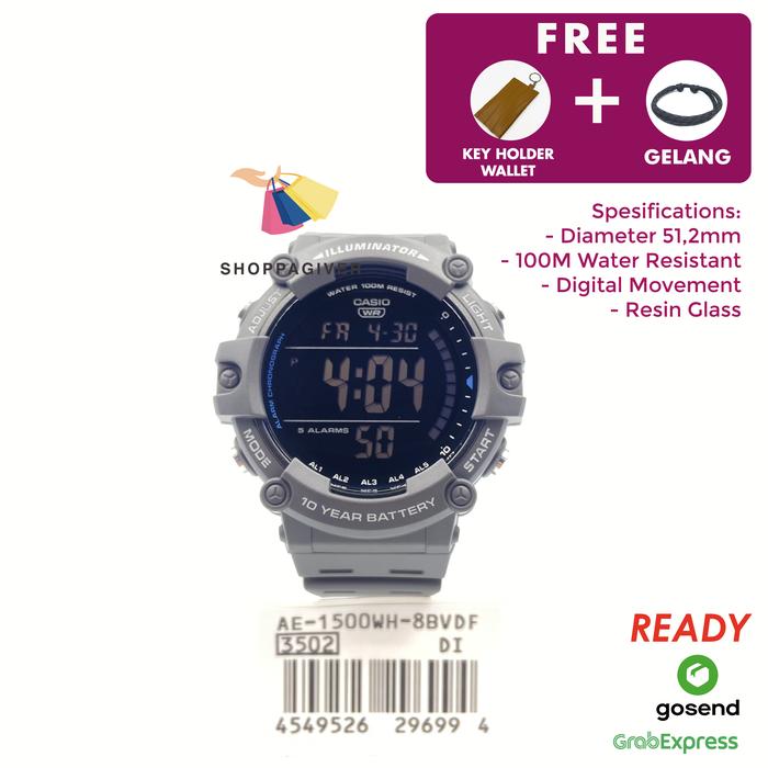 Jual JAM TANGAN PRIA CASIO DIGITAL AE-1500WH-8B / AE-1500WH-8BVDF ORIGINAL - Jakarta Utara ...