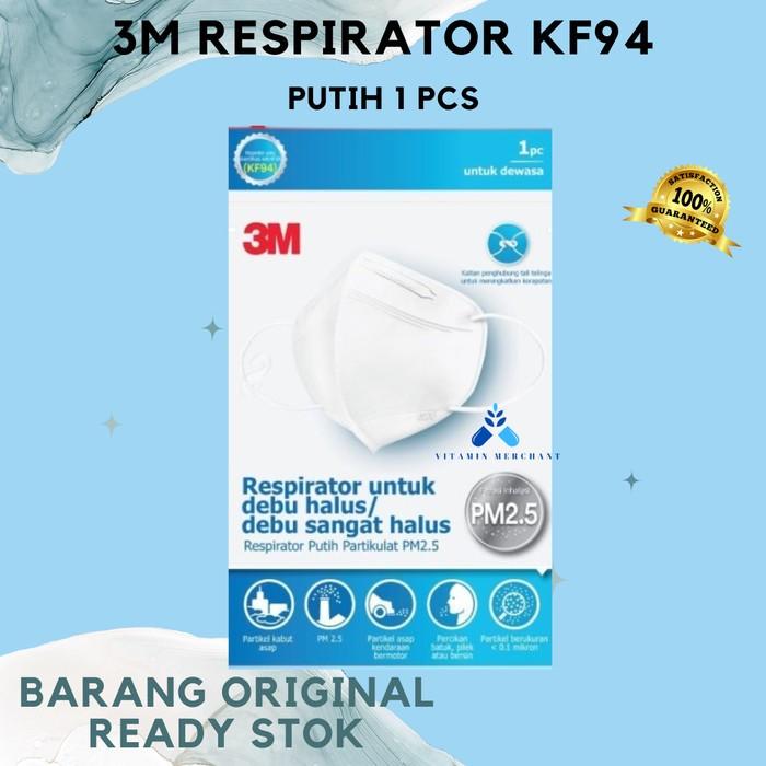 Jual 3M Respirator KF94 Korea Filter dengan Teknologi Filter 3M - Putih ...