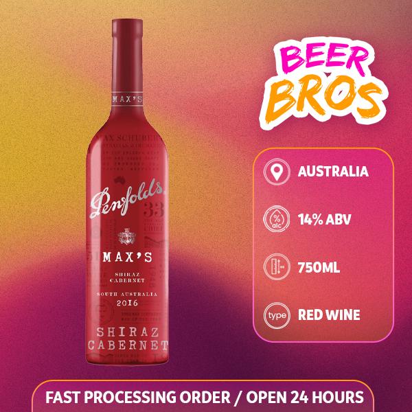 Promo Penfolds Maxs Shiraz Cabernet Red Wine 750ml Cicil 0% 3x ...