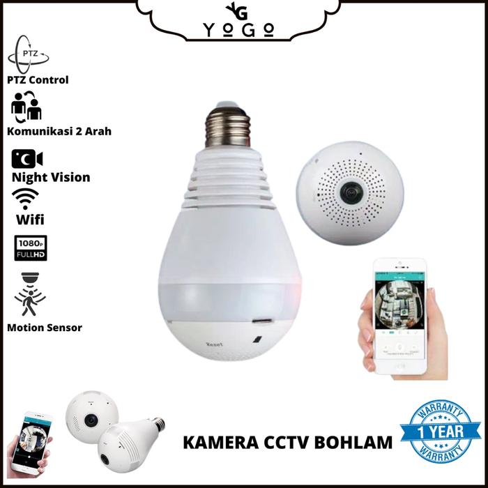 Jual YOGO ORIGINAL CCTV BOHLAM LAMPU IP CAMERA V380 CCTV LAMPU WIFI ...