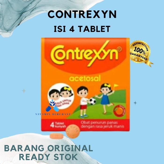 Jual Contrexyn strip 4 tablet ( obat penurun panas & kepala pusing anak ...