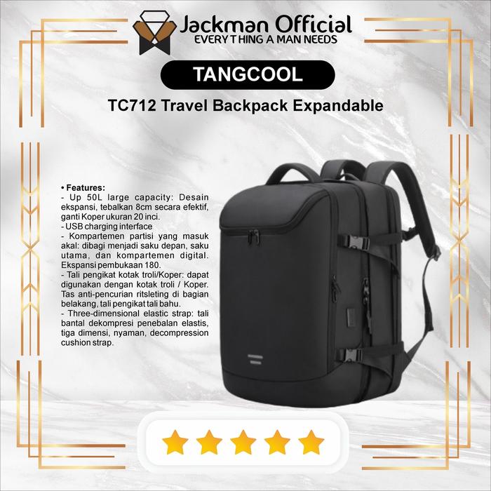 Jual TANGCOOL TC712 Travel Backpack Expandable - Tas Laptop Kapasitas ...