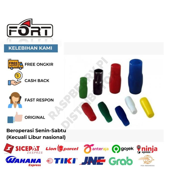 Jual FORT V-2 Vinyl End Cap insulation / Pelindung Skun Kabel - Hijau ...