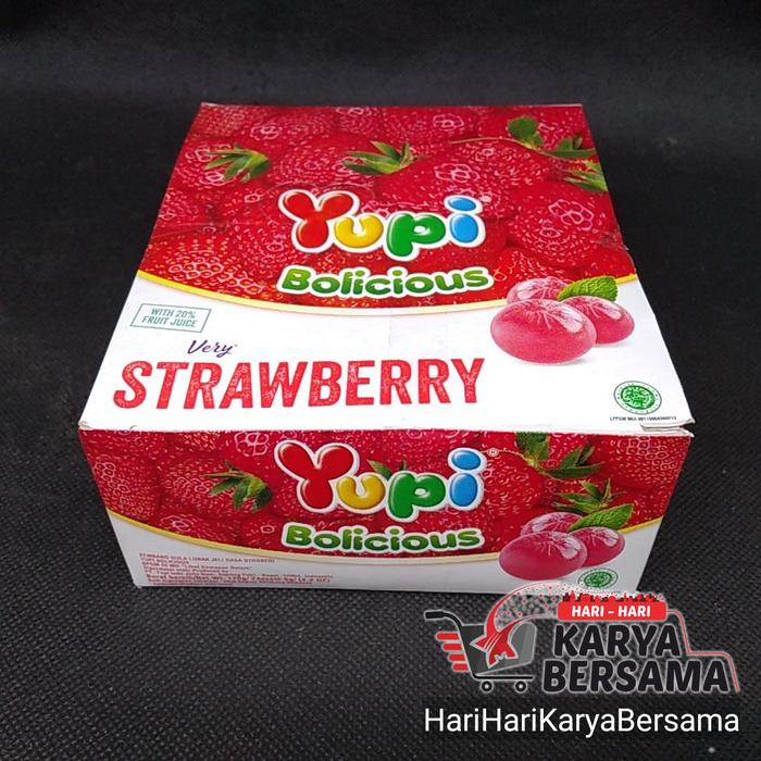 Jual PERMEN YUPI VERY STRAWBERRY BOLICIOUS ISI 24'S X 5GR-PER BOX ...