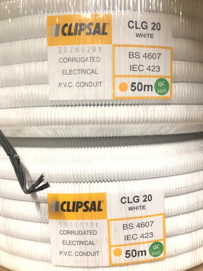 Jual FLEKSIBEL CLIPSAL PVC CONDUIT 20MM 20 MM FLEXIBEL PIPA HARGA ECER ...