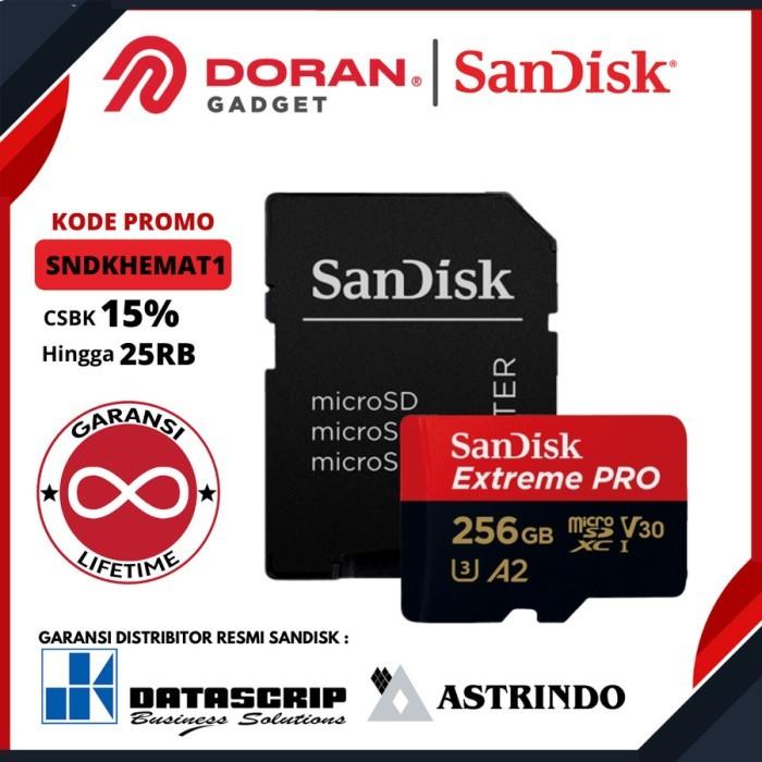 SanDisk Extreme PRO MicroSDXC UHS-I Card With Adapter 256GB