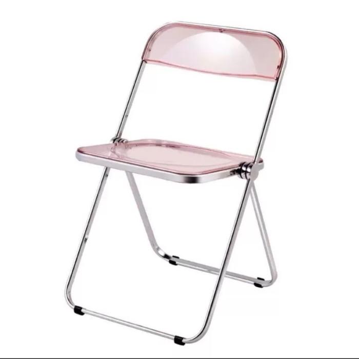 Jual Korean Folding Chair Transparant / Kursi Cafe / Kursi Bar - Merah ...