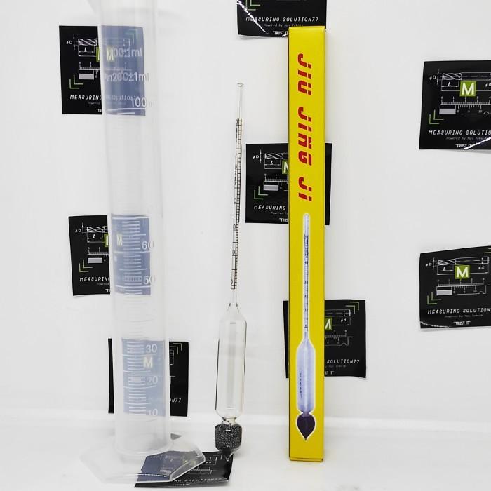 Promo Hydrometer Alkohol set tabung ukur alcohol meter 0-50 - Kab ...
