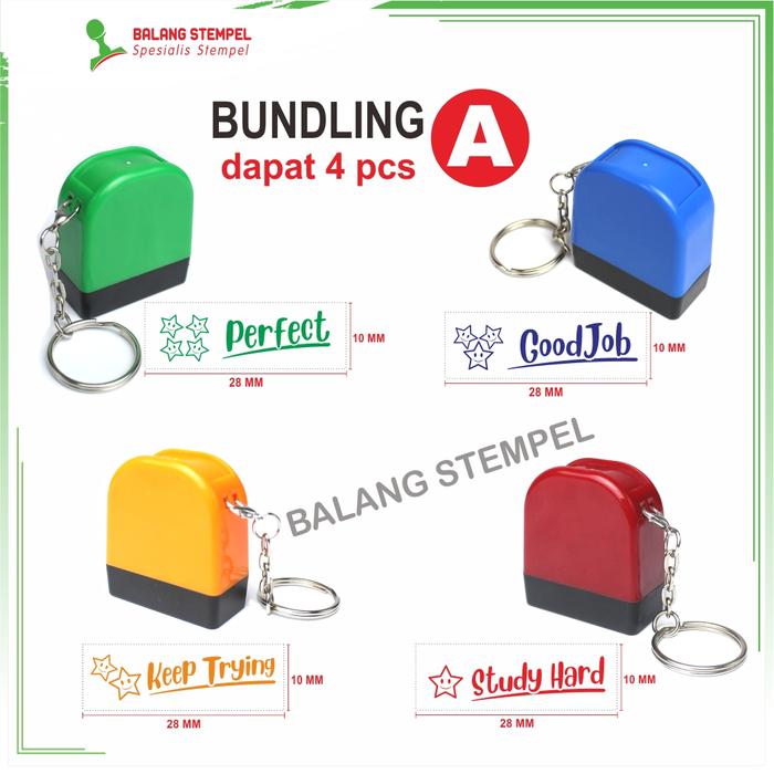 Jual Stempel Nilai TK SD Penilaian Guru Bintang Stamp Character Cap ...