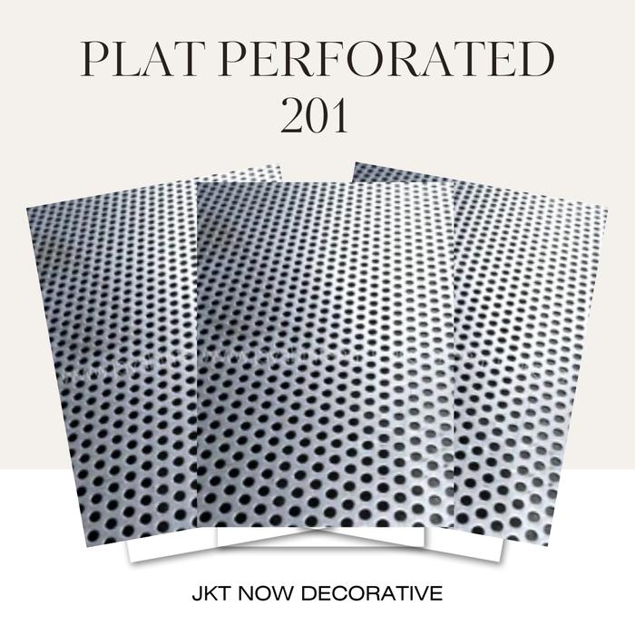 Jual PLAT PERFORATED STAINLESS STEEL 201 1.219X2.438X1MM LUBANG 2MM ...