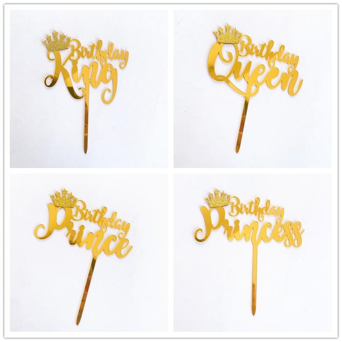 Jual Topper Kue Ulang Tahun Bentuk Mahkota Raja / Ratu / Pangeran ...