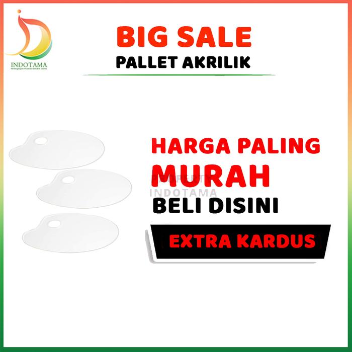 Jual Palet Akrilik Bening Pallete Lukis Cat Acrylic Polos Oval ...