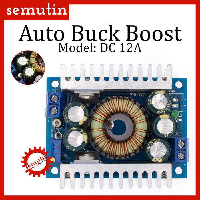 Jual Auto Buck Boost DC 12A / Modul Daya Step Down Up / Module Tegangan ...