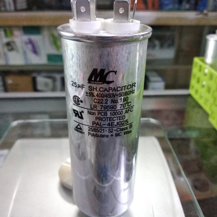 Jual Kapasitor Capacitor MC 25uF 25 mikro farad Tabung Aluminium 400V ...