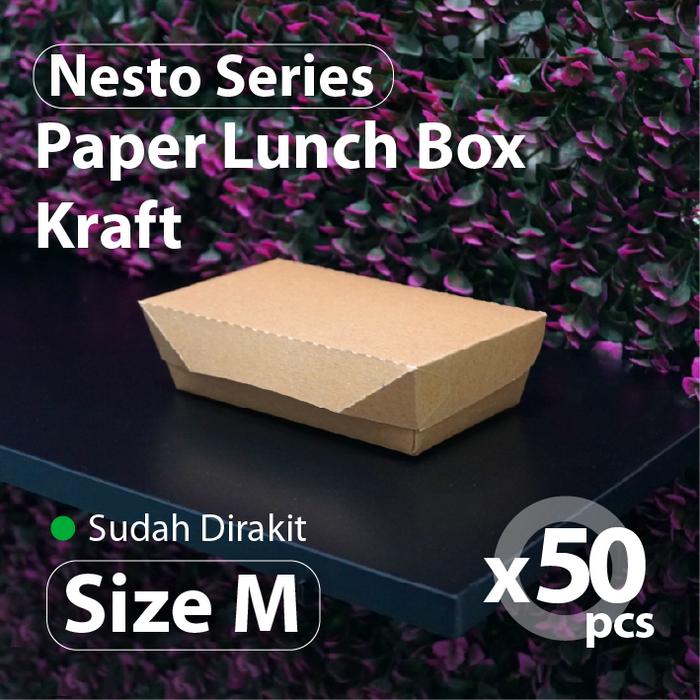 Jual Paket 50 pcs - Paper Lunch Box - Size M - Nesto Series - Kota ...