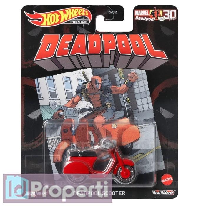 Promo Miniatur Deadpool Scooter Marvel Entertaiment Vespa Hot Wheels ...