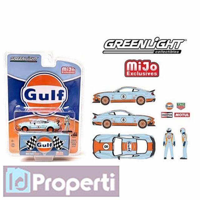 Promo Miniatur Mustang Mach 2021 Gulf Figure MiJo Exclusive Greenlight ...